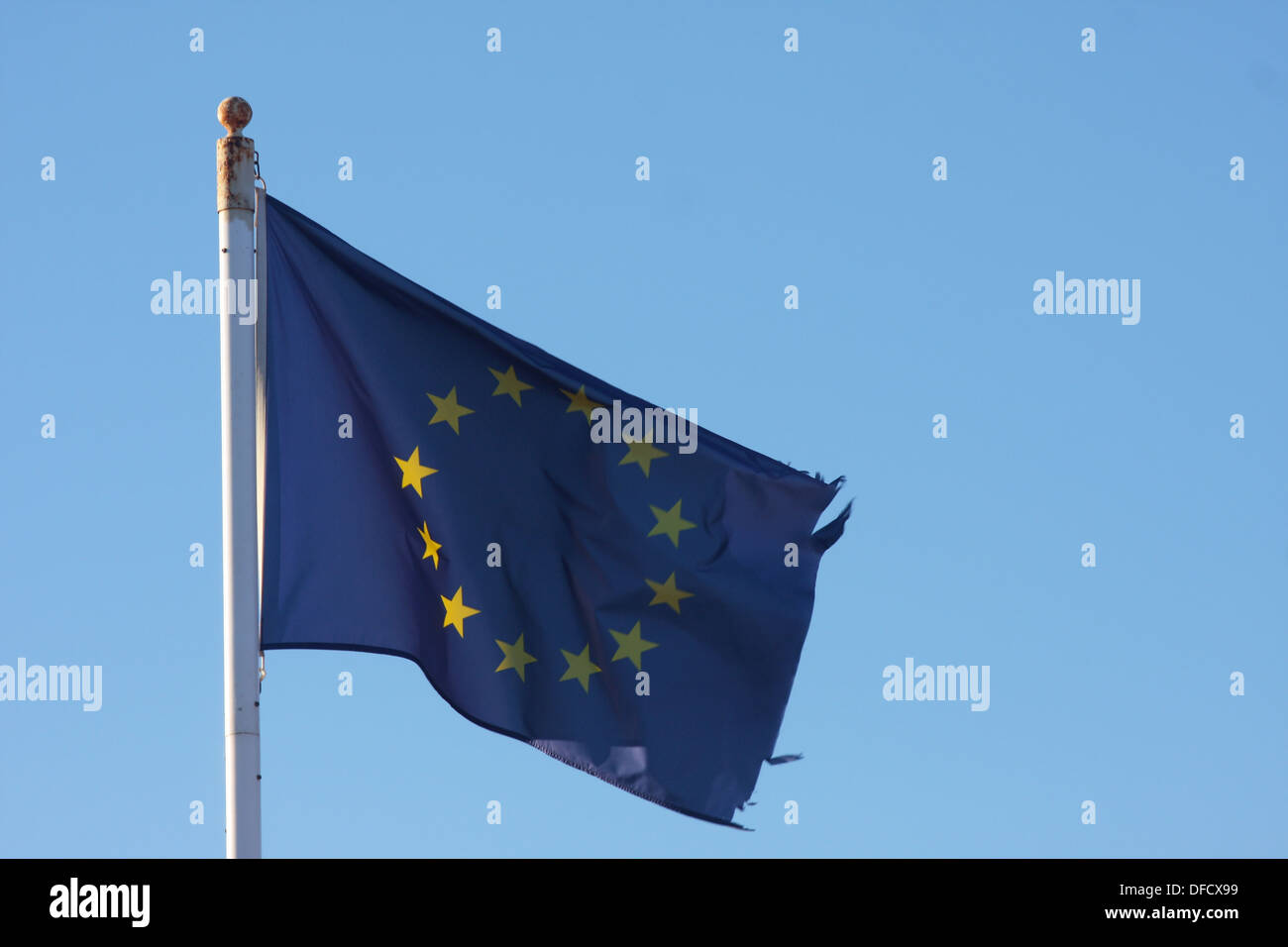 European union eu flag broken hi-res stock photography and images - Alamy