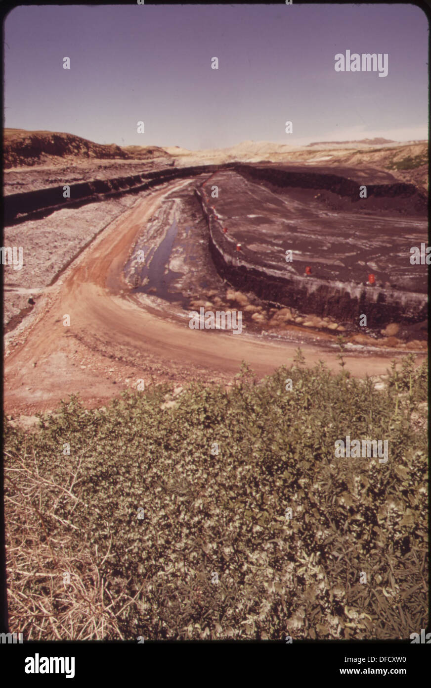 The Decker Coal Company strip mine, located in Montana, is shown in ...