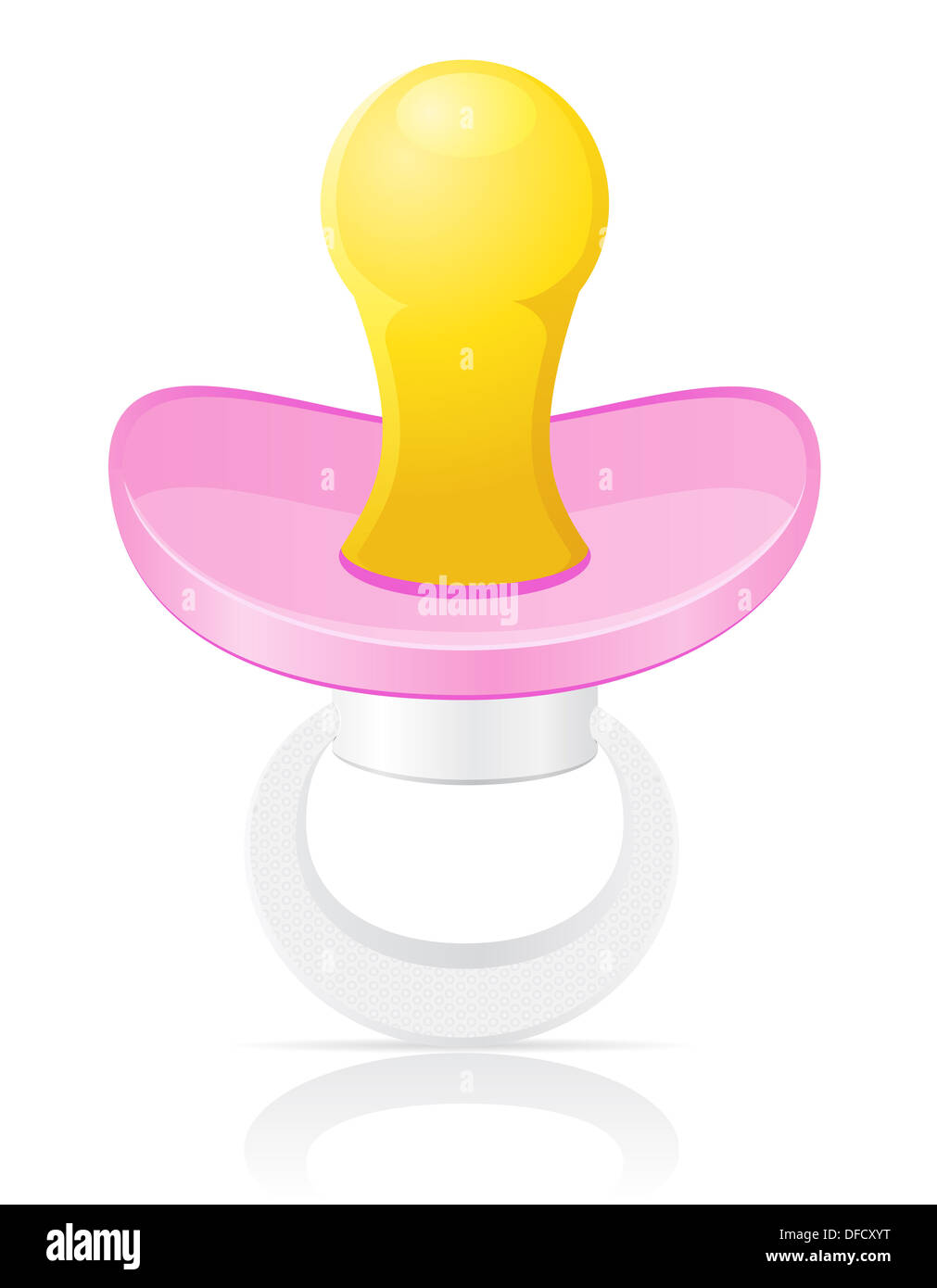 babys pacifier pink illustration isolated on white background Stock ...