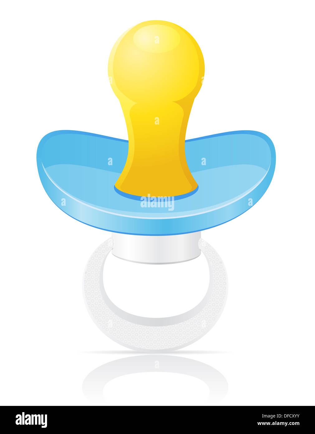 babys pacifier blue illustration isolated on white background Stock ...