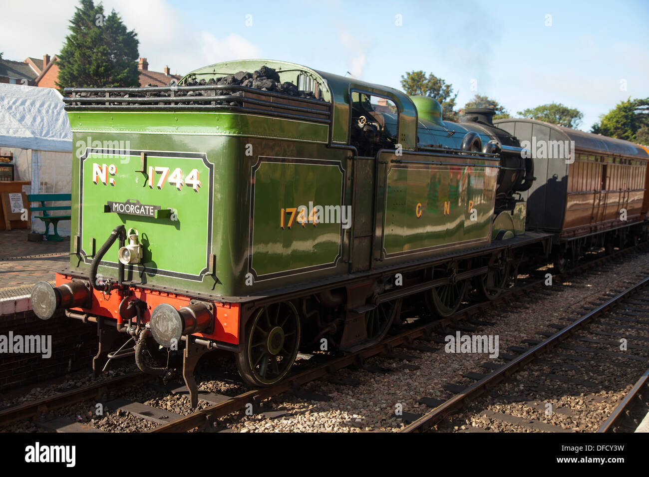 Steam locomotive at Sheringham Norfolk Stock Photo - Alamy