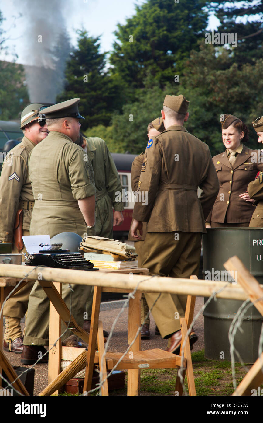 Army personnel at Sheringham 1940's weekend festival Stock Photo - Alamy