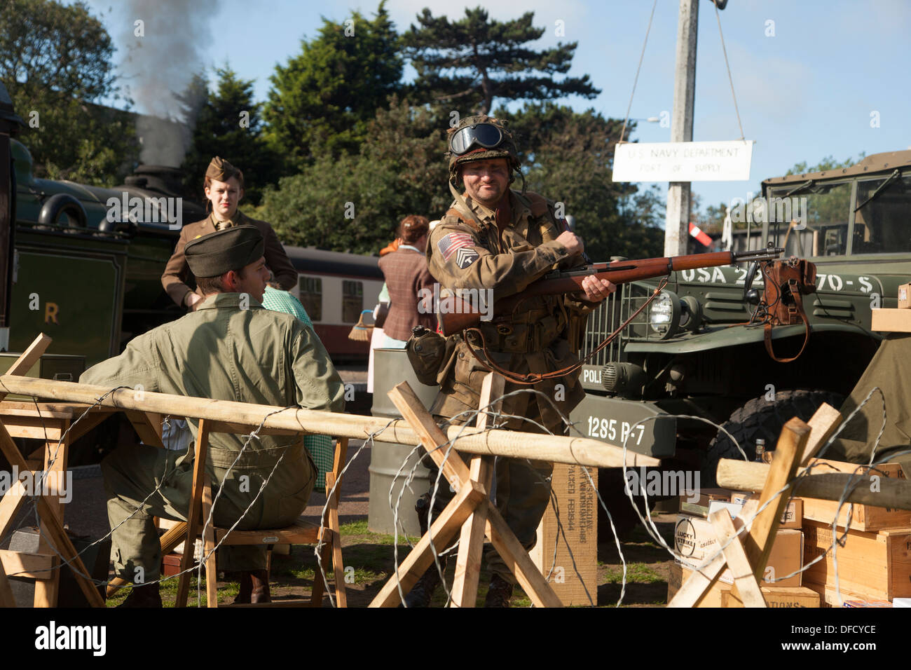 Army personnel at Sheringham 1940's weekend festival Stock Photo - Alamy