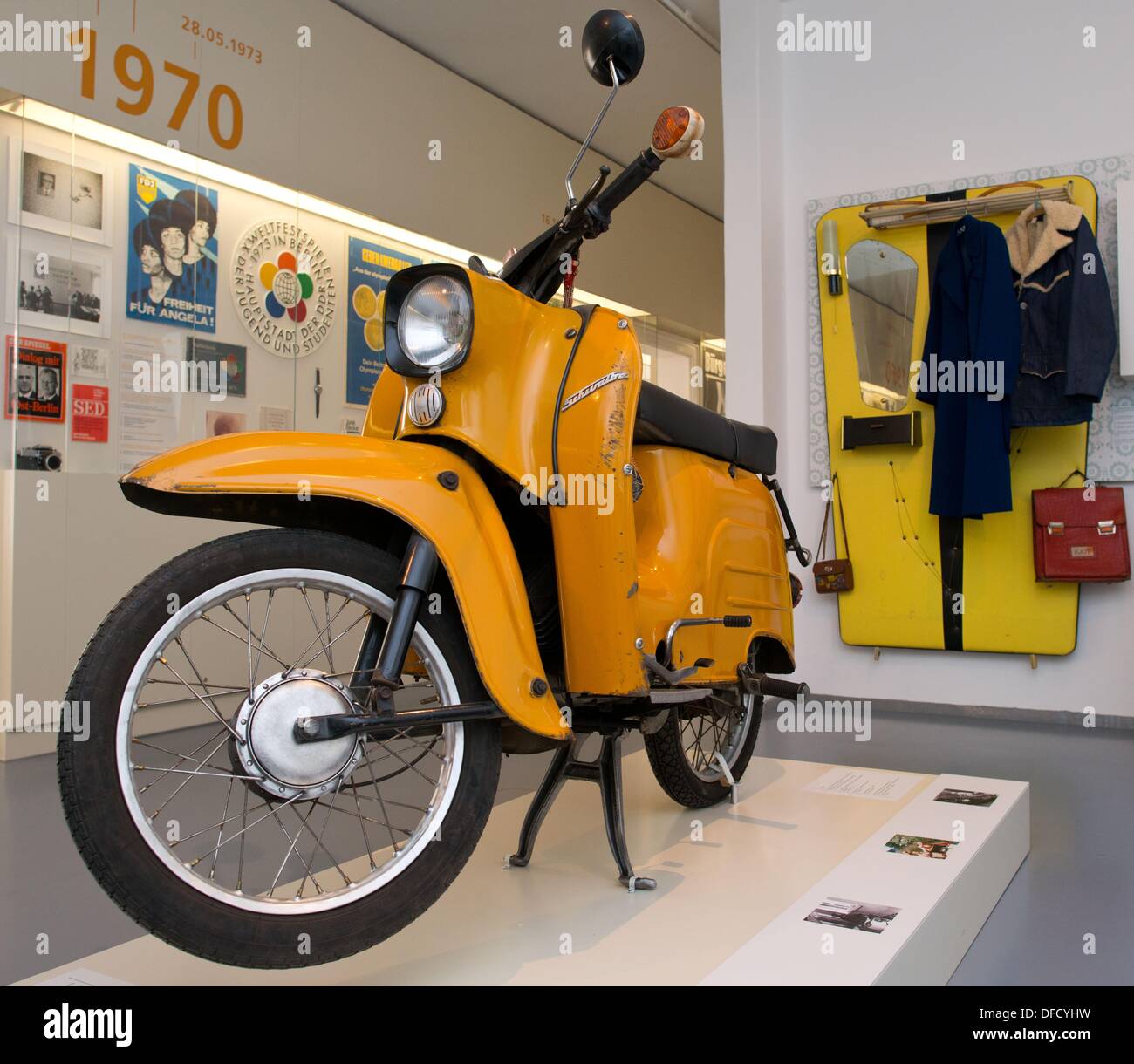 A 'Schwalbe' moped is shown in the documentation center for everyday ...