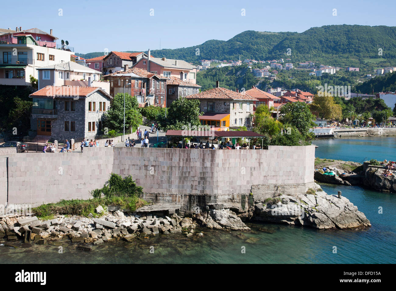 ancient walls and citadel, amasra, black sea, turkey, asia Stock Photo ...