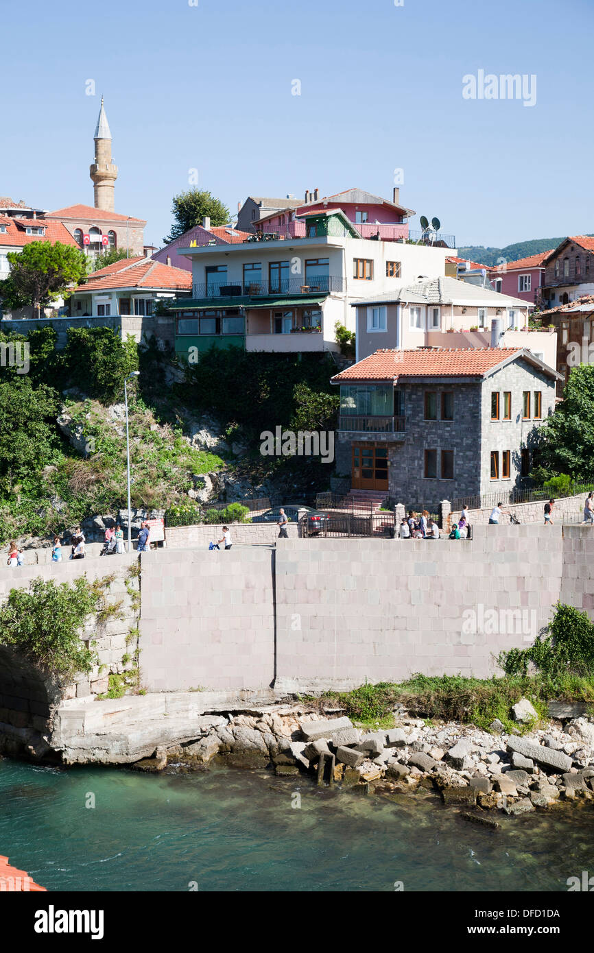 ancient walls and citadel, amasra, black sea, turkey, asia Stock Photo ...