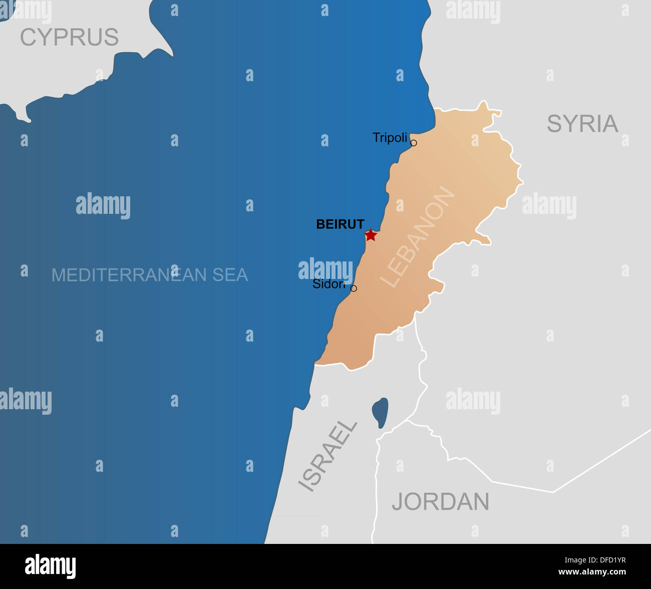 Lebanon map hi-res stock photography and images - Alamy