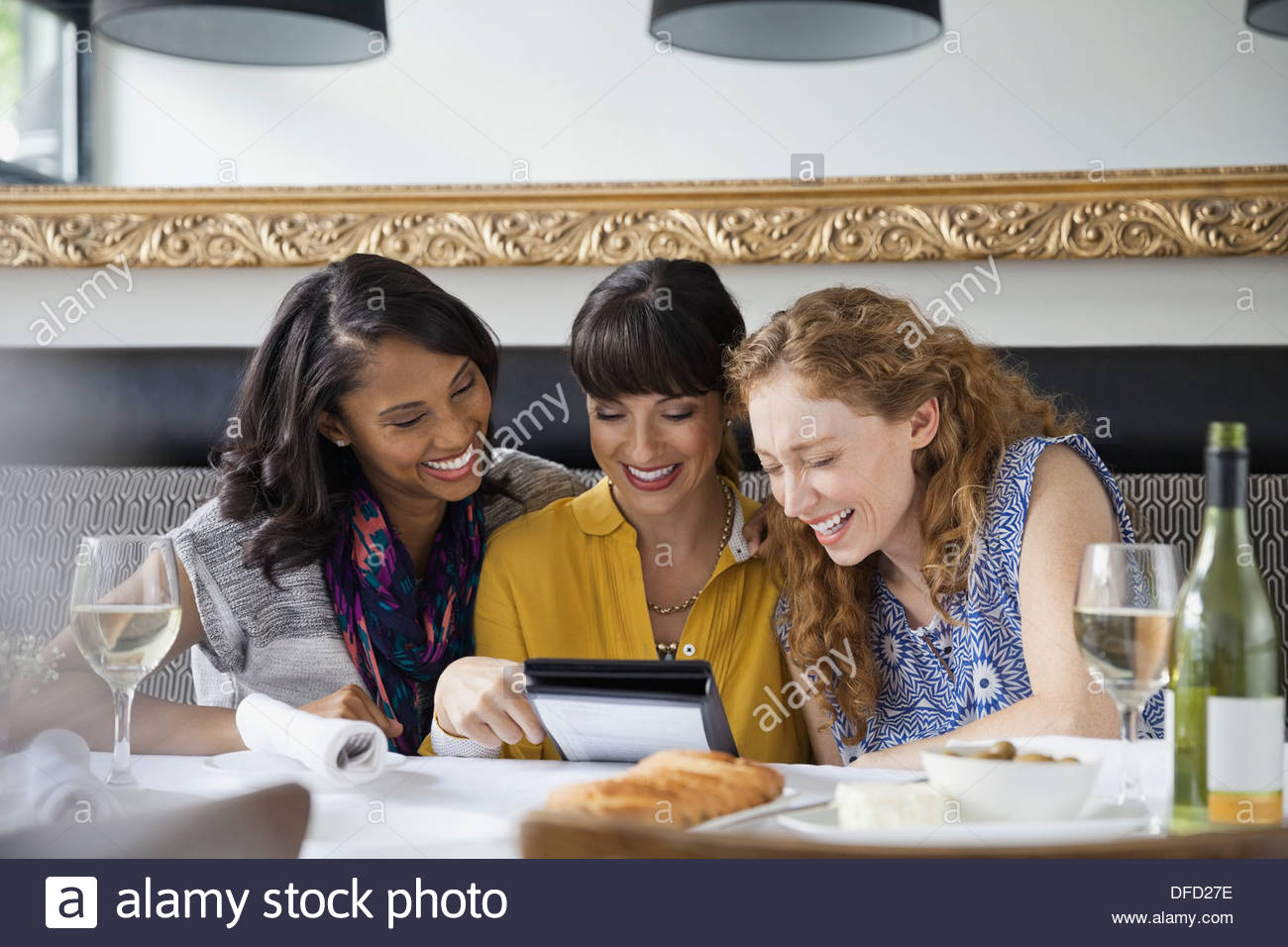 Girl reading menu hi-res stock photography and images - Alamy