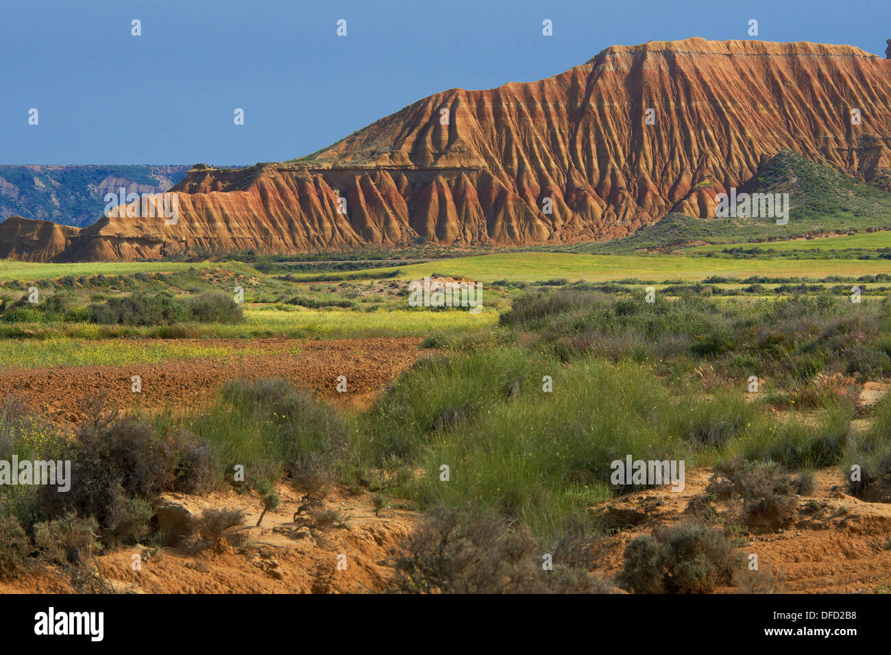 Bardenas Reales, Natural Park. Biosphere Reserve. Navarre. Spain Stock ...