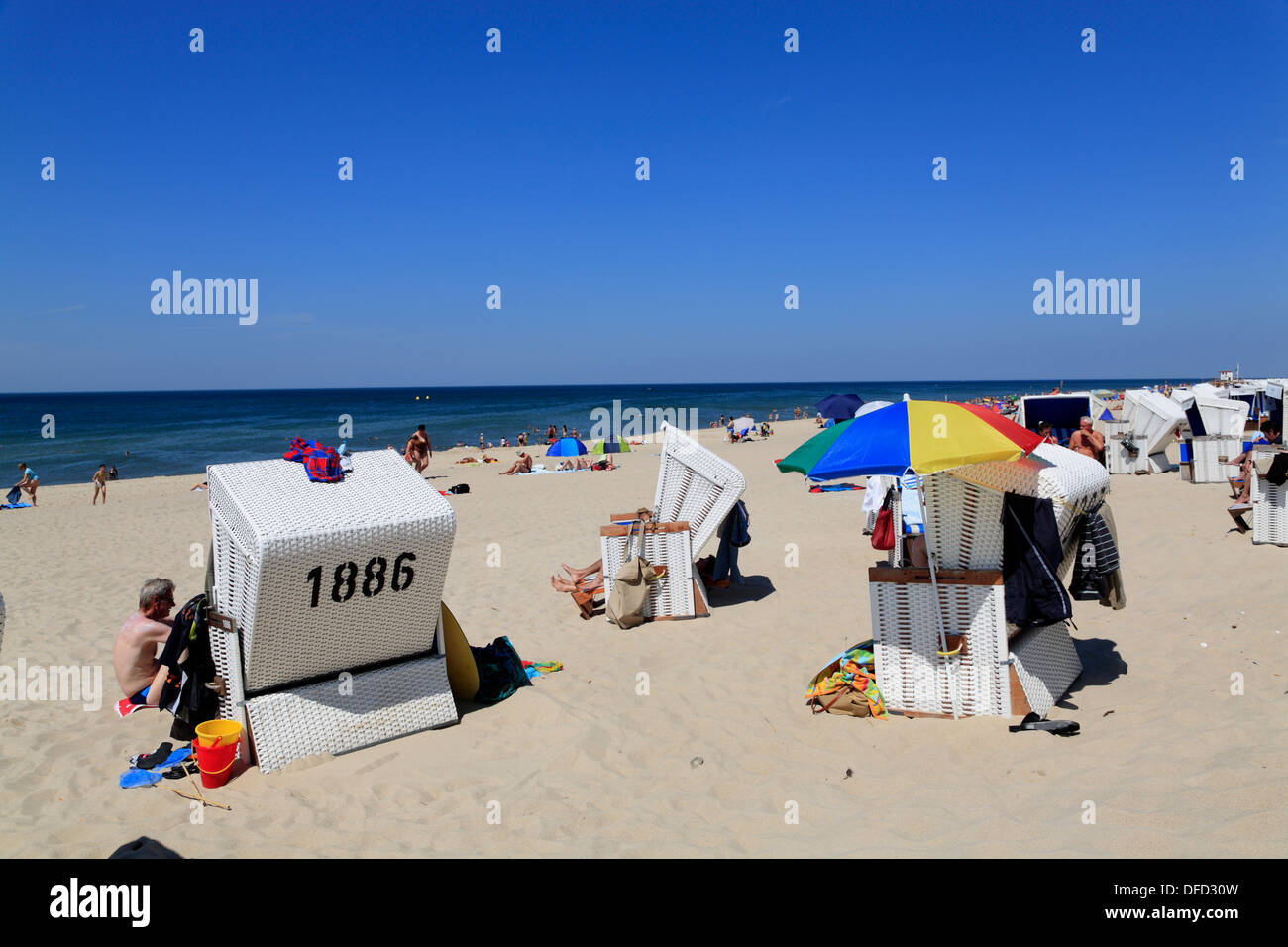 Beach at Westerland, Sylt Island, Schleswig-Holstein, Germany Stock ...