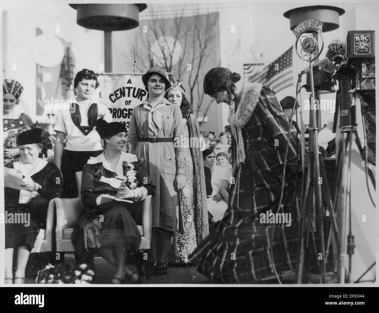 Eleanor Roosevelt attending the Chicago World's Fair, an iconic event ...
