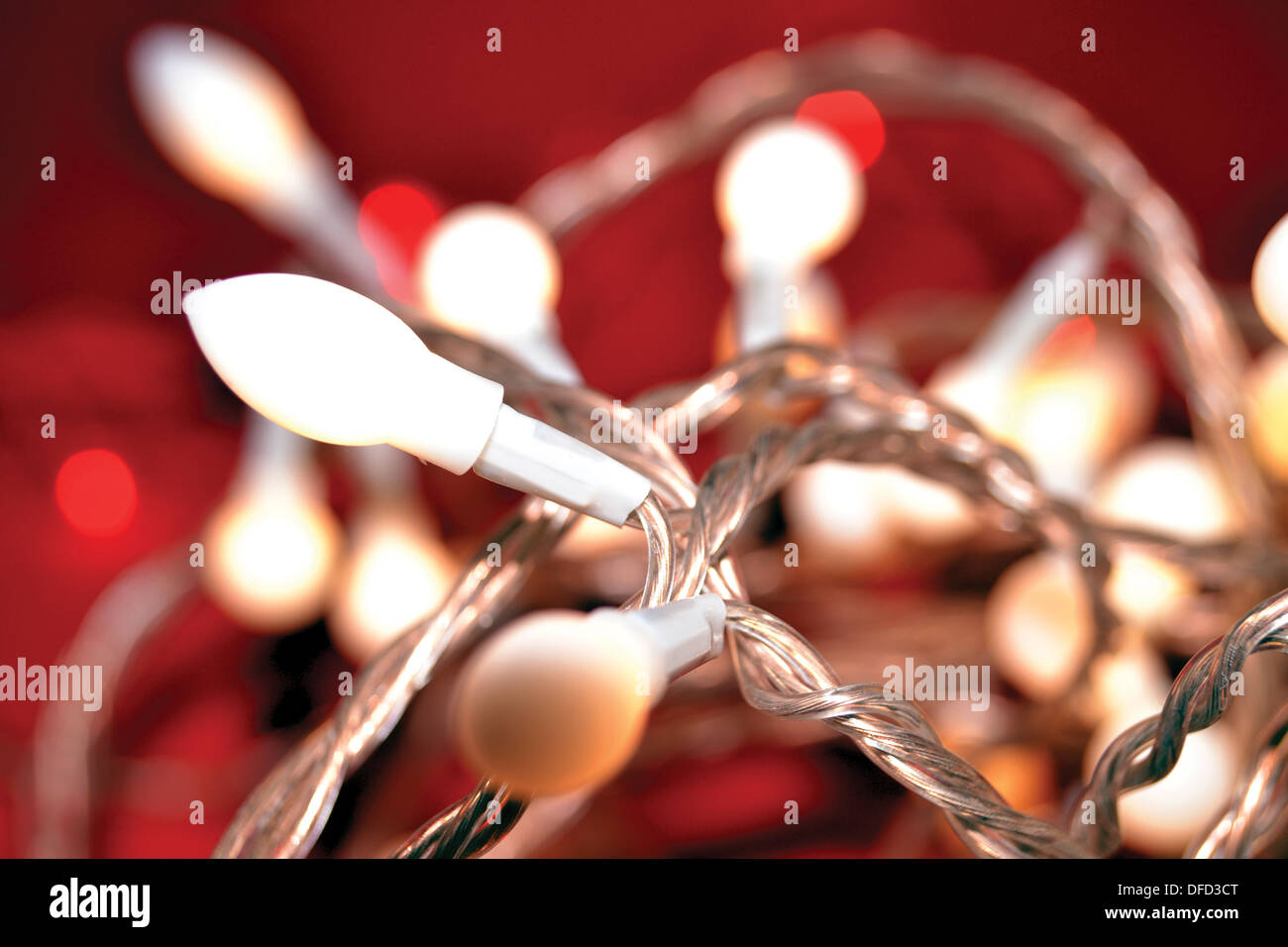 String of lights white background hi-res stock photography and images ...