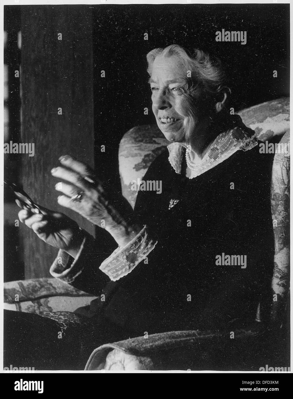 First Lady Eleanor Roosevelt is shown in Elyria, Ohio, during a visit ...