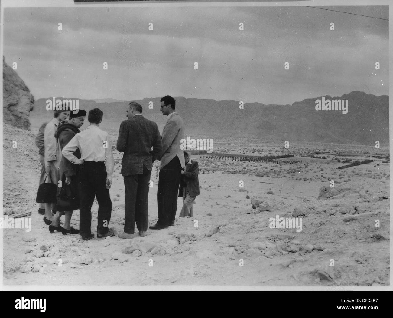 This historical image shows Eleanor Roosevelt during her visit to ...