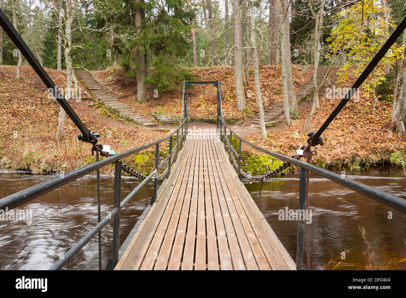 Bridge over river forest hi-res stock photography and images - Alamy