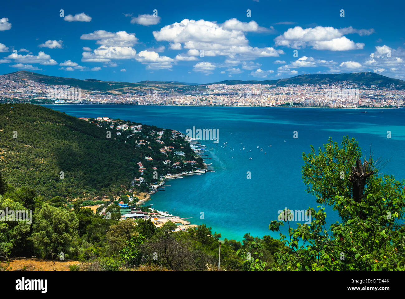 View of Asian Side of Istanbul, from Buyukada Island, with Marmara Sea ...