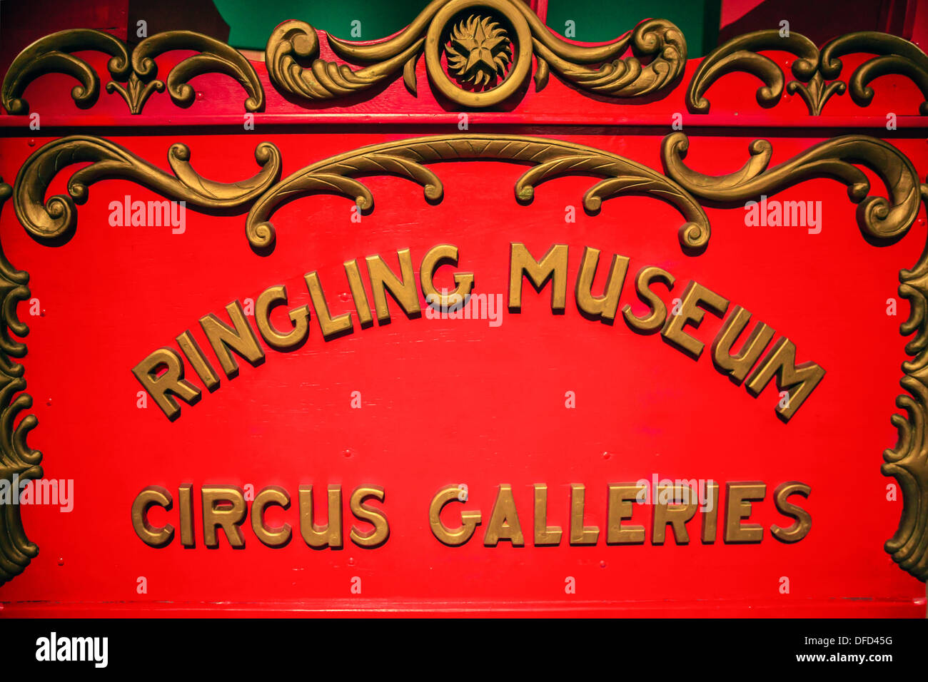 Ringling Museum Circus Galleries signon display inside the Ringling ...