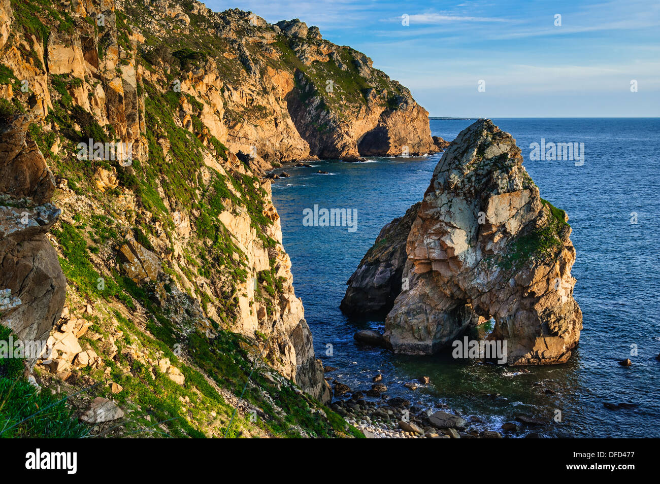 Cabo da Roca is the most western point of European land, on the shore ...