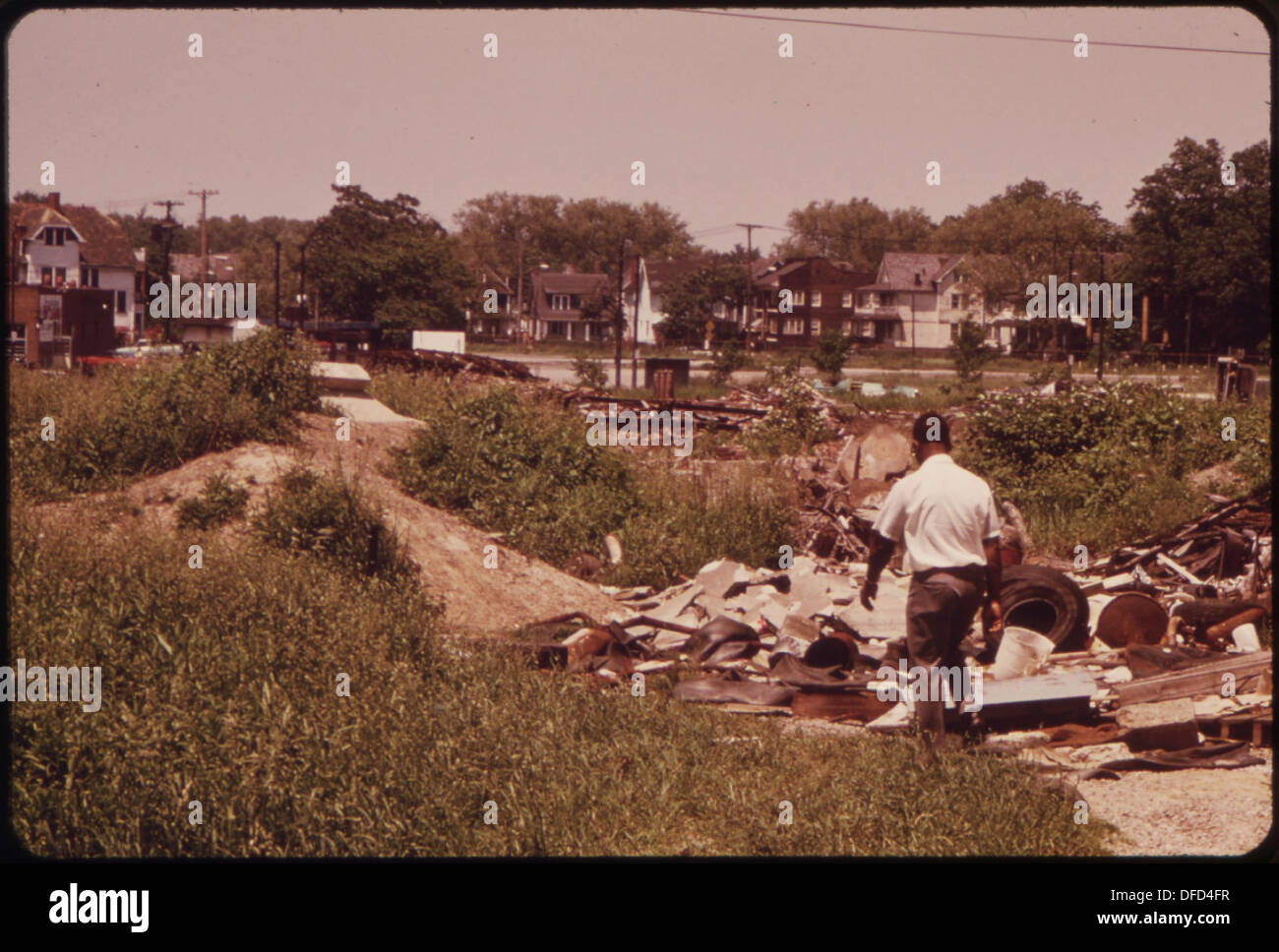 An empty lot on Superior Avenue in an inner city area becomes a dumping ...