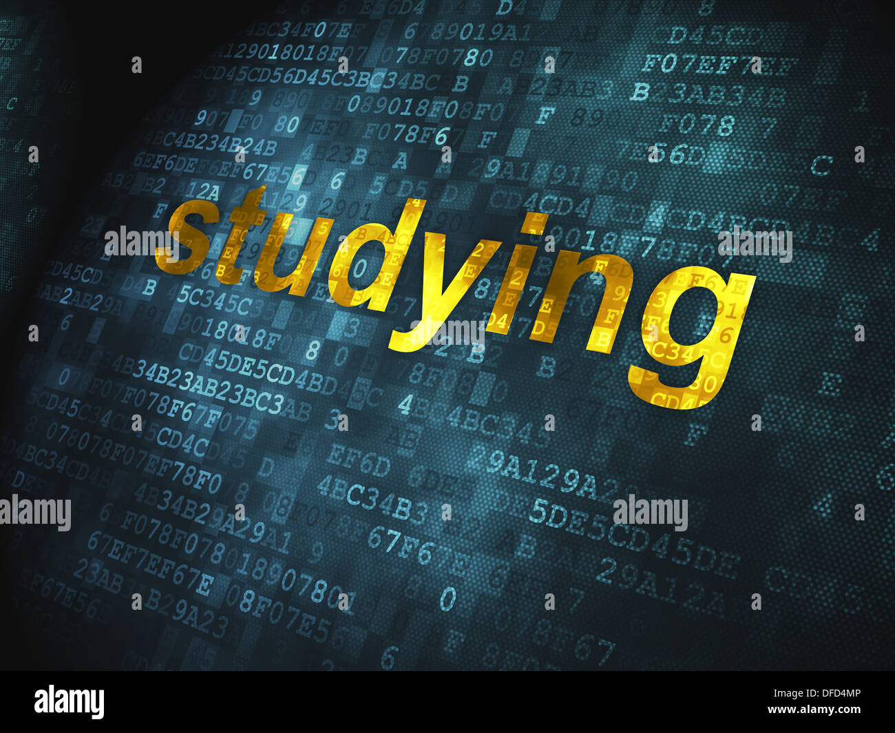 Education concept: Studying on digital background Stock Photo - Alamy