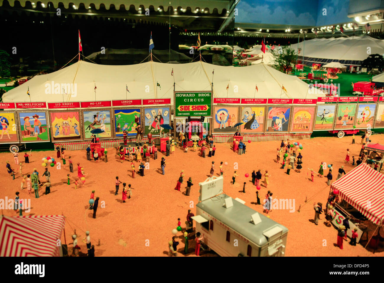 The Miniture Circus display at the Ringling Museum in Sarasota FL Stock ...