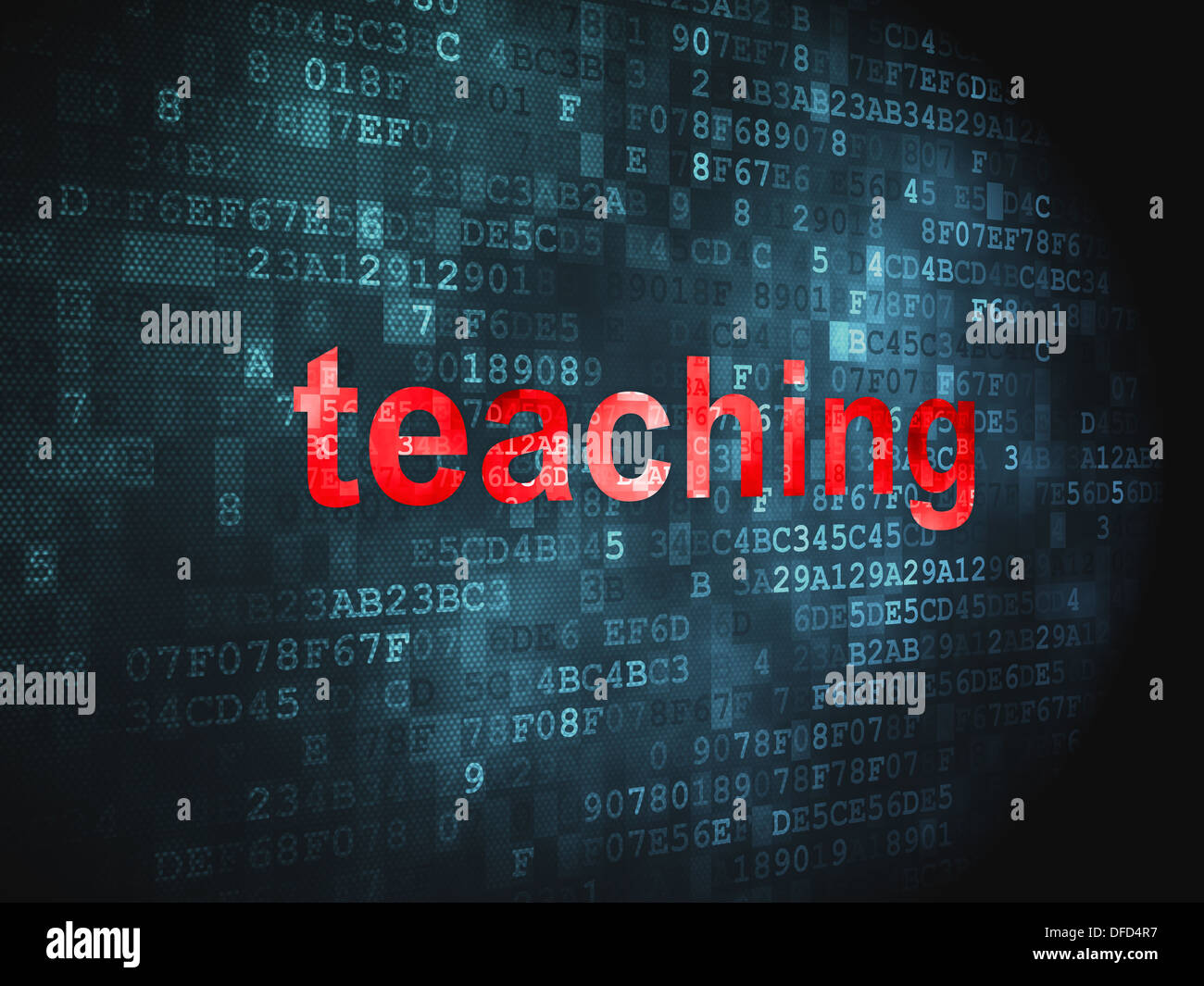 Education concept: Teaching on digital background Stock Photo - Alamy