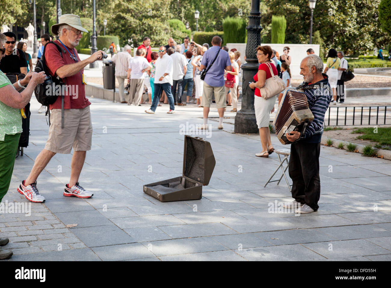 Bearded street musician playing hi-res stock photography and images - Alamy