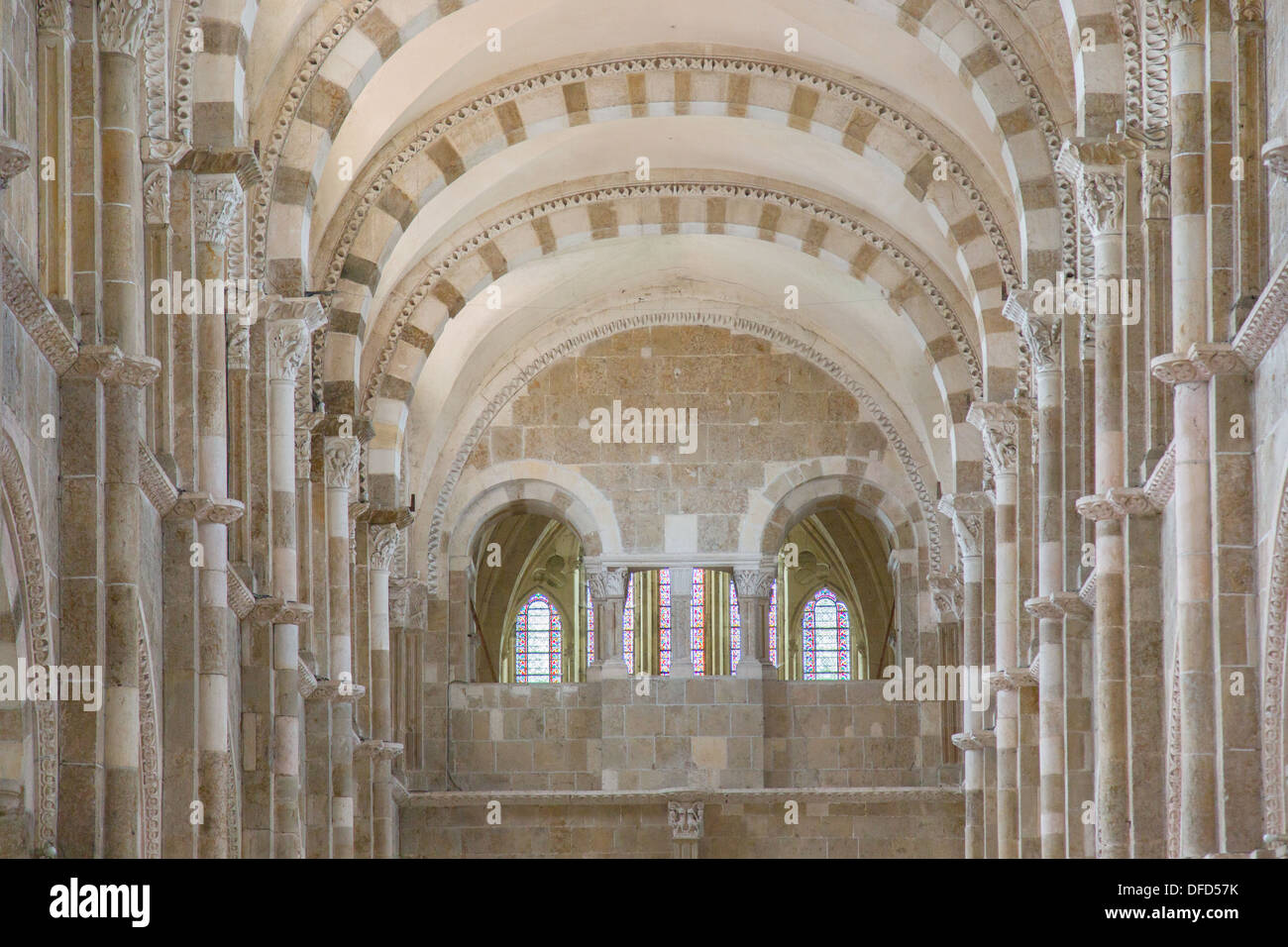 Vézelay Abbey now known as Basilique Sainte-Marie-Madeleine Stock Photo ...