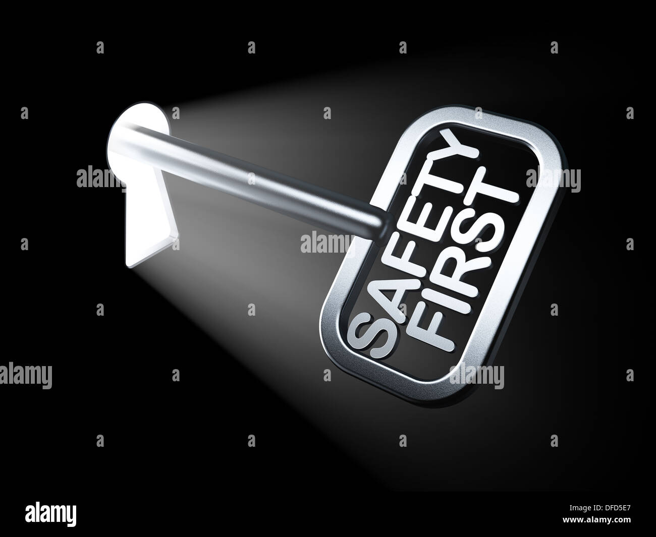 Security concept: Safety First on key Stock Photo - Alamy