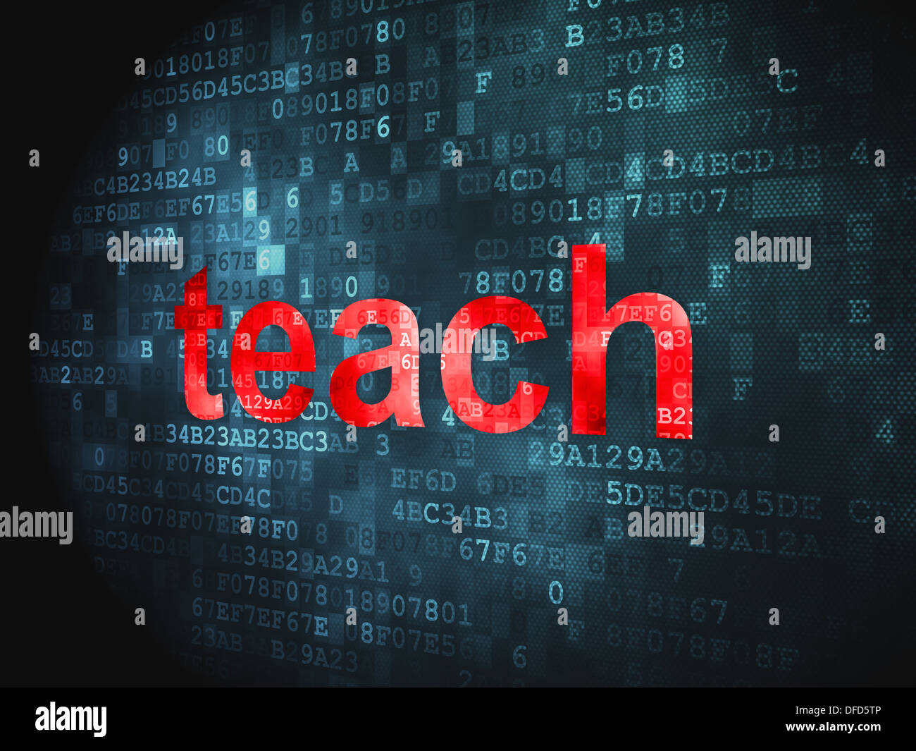 Education concept: Teach on digital background Stock Photo - Alamy