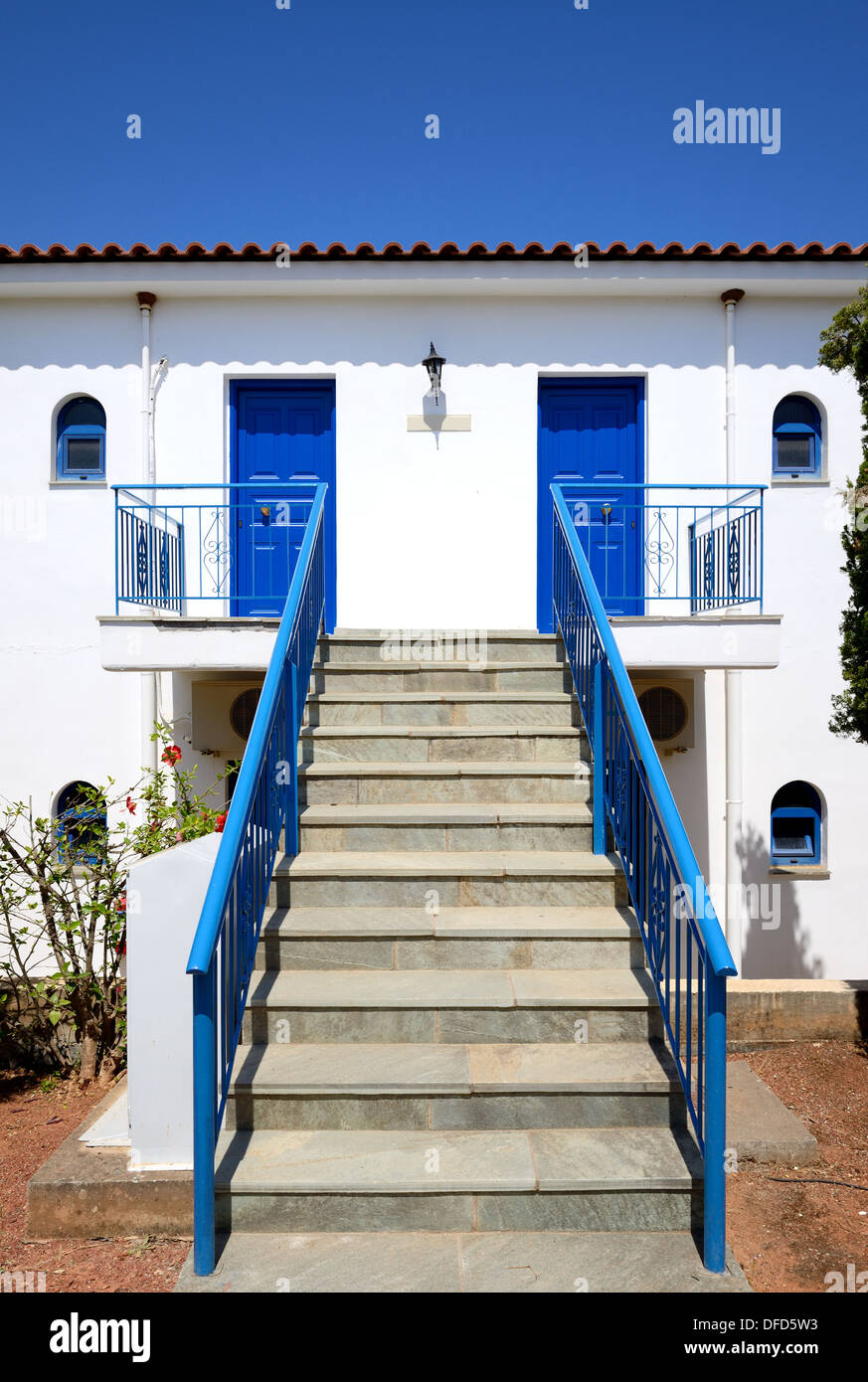 The building of traditional Greek house, Peloponnes, Greece Stock Photo ...