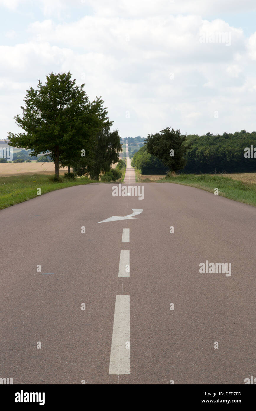 French straight road hi-res stock photography and images - Alamy