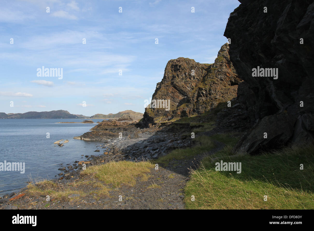 Coastal path Luing Scotland September 2013 Stock Photo - Alamy