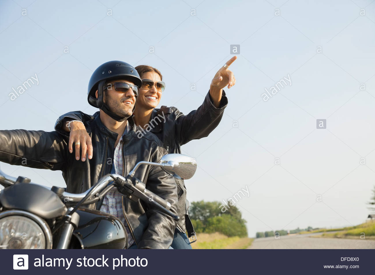 Motorcycle trip couple hi-res stock photography and images - Alamy