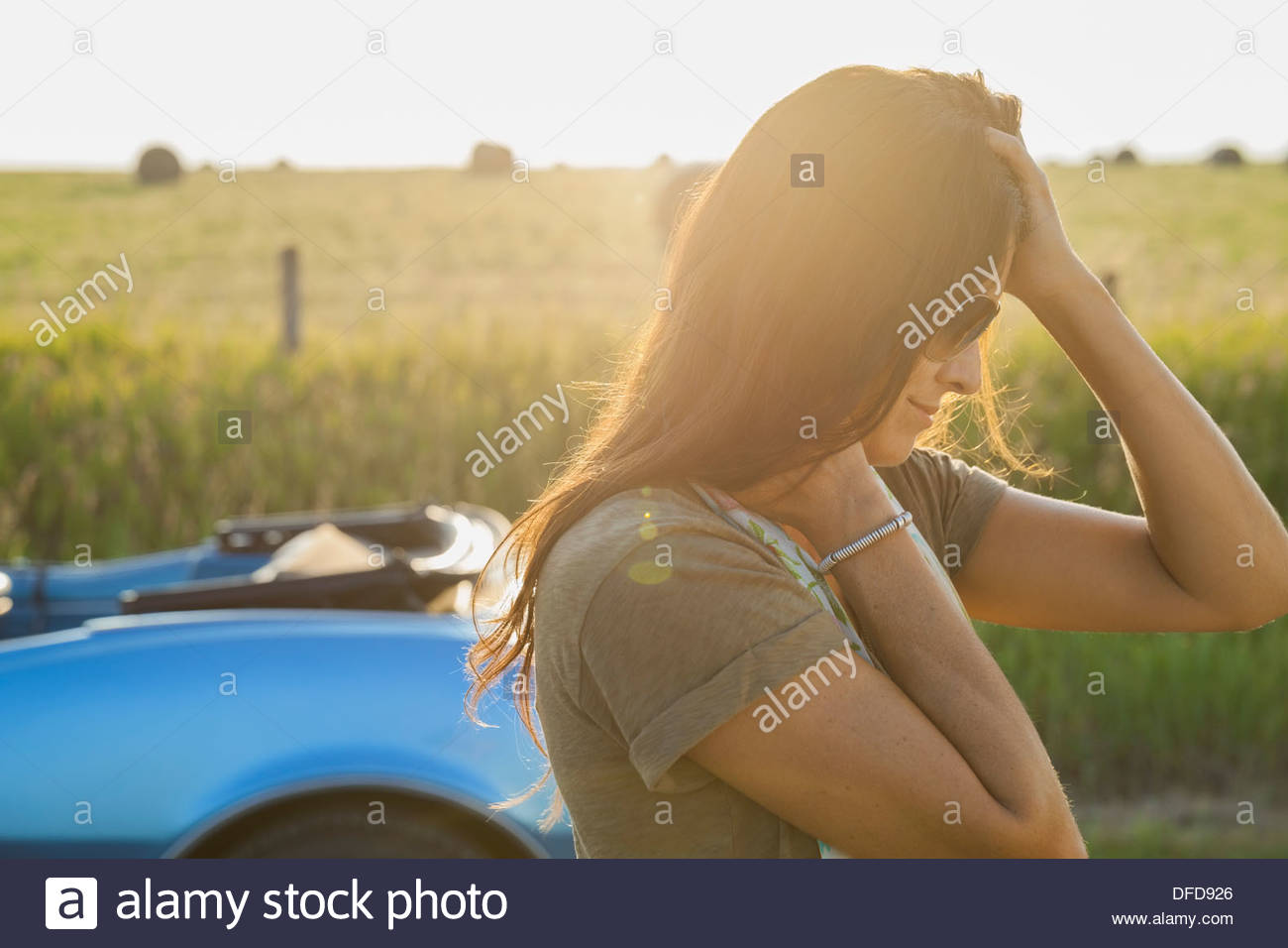 Hand through hair hi-res stock photography and images - Alamy