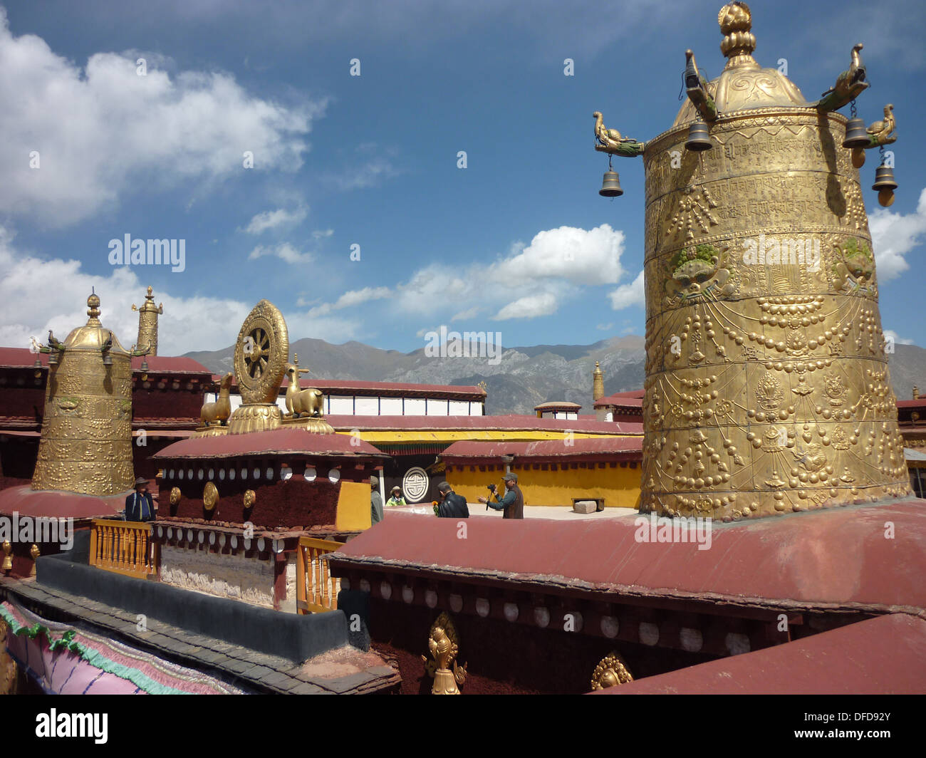 The rooftop of the Jokhang Temple, Lhasa, Tibet Stock Photo - Alamy