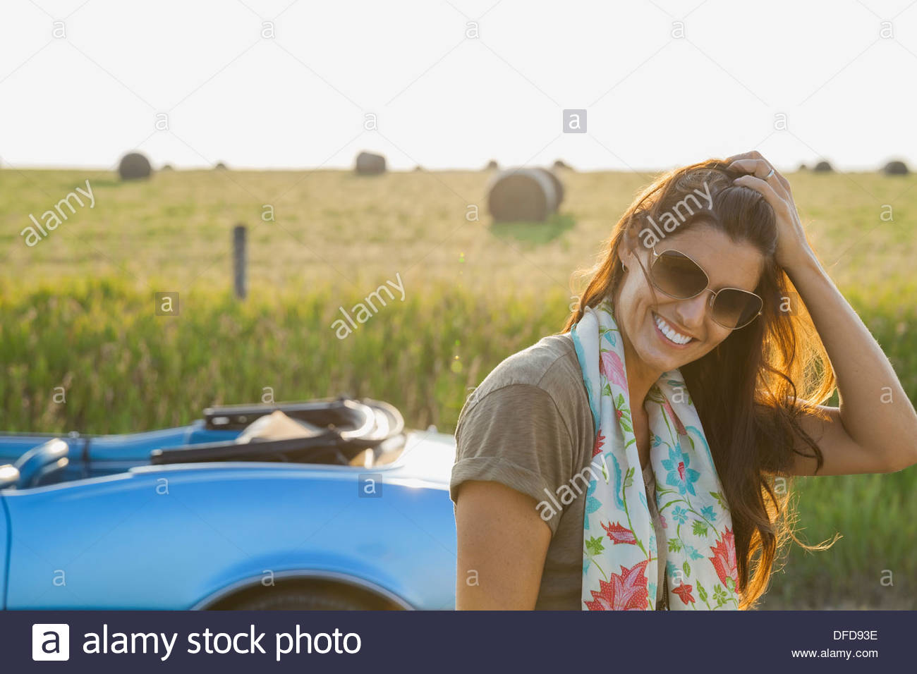 Running fingers through hair hi-res stock photography and images - Alamy