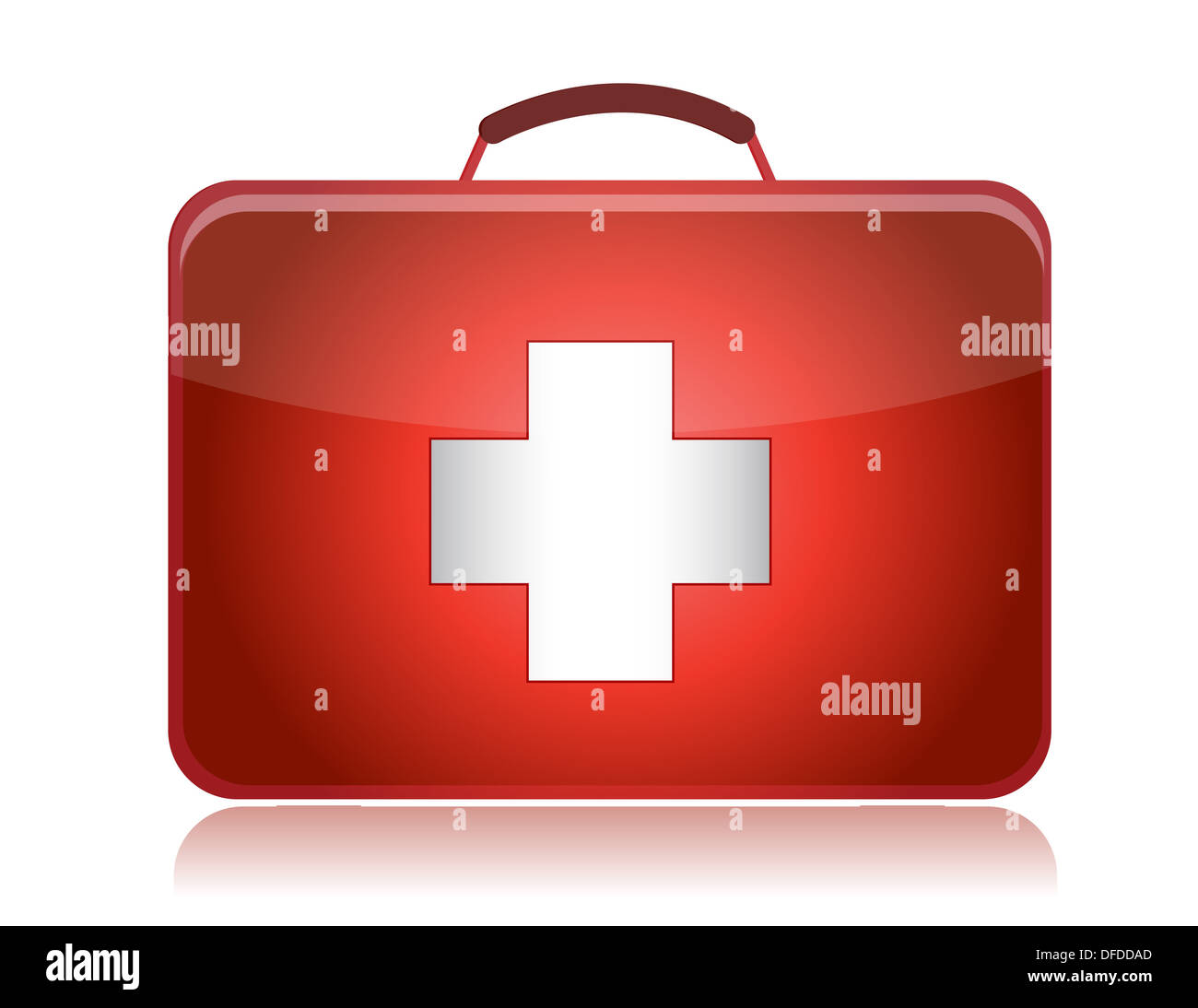 First aid kit illustration design isolated on white background Stock ...