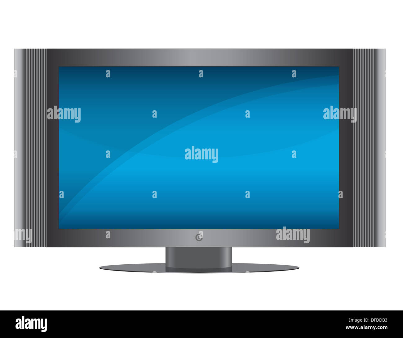 Modern Flat screen TV isolated over a white background. Vector EPS file ...