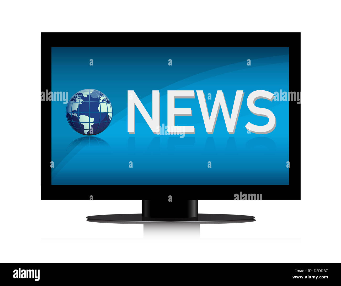 illustration of TV showing NEWS on screen illustration design Stock ...