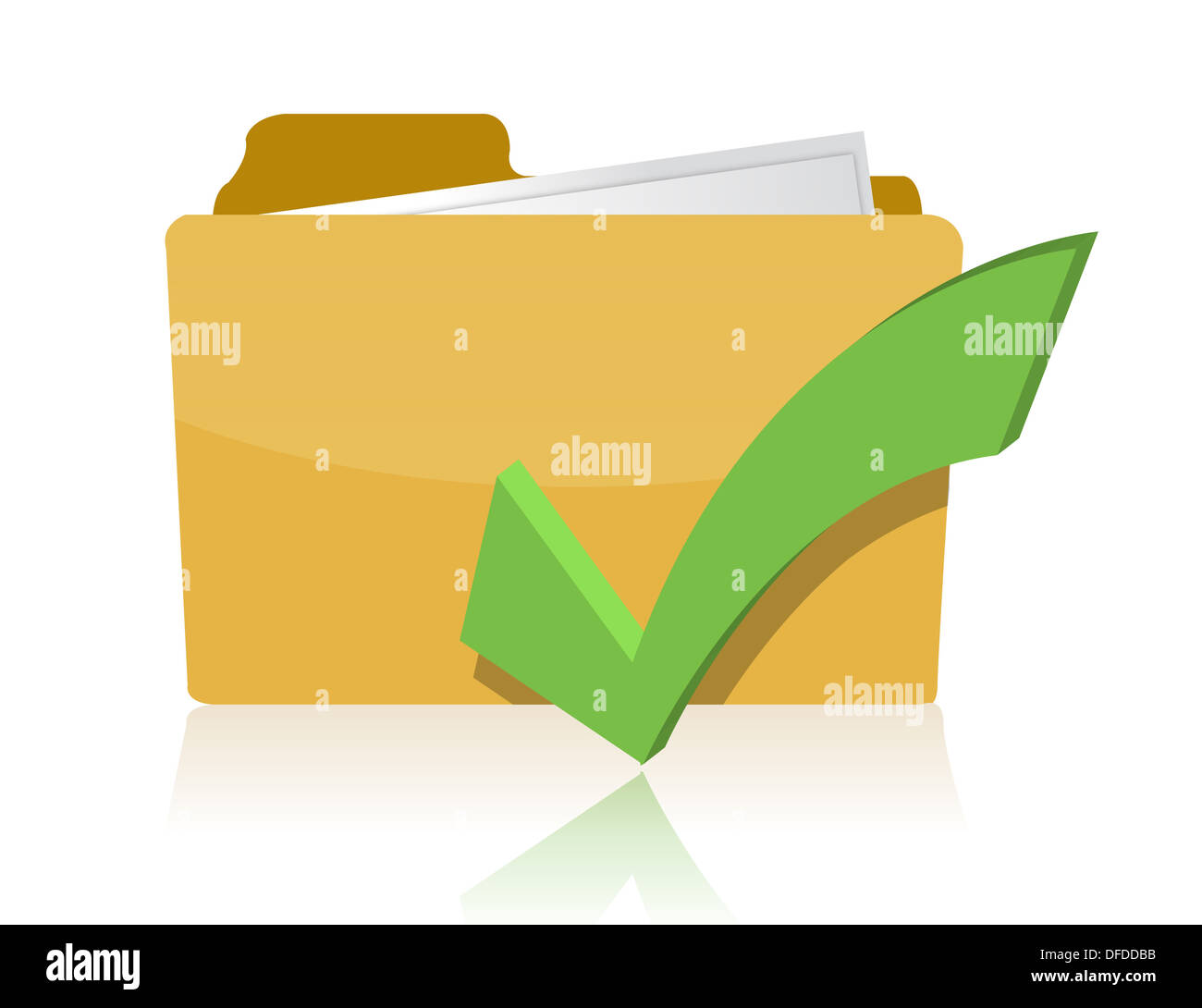 Yellow computer folder on white background. Isolated 3d image Stock ...