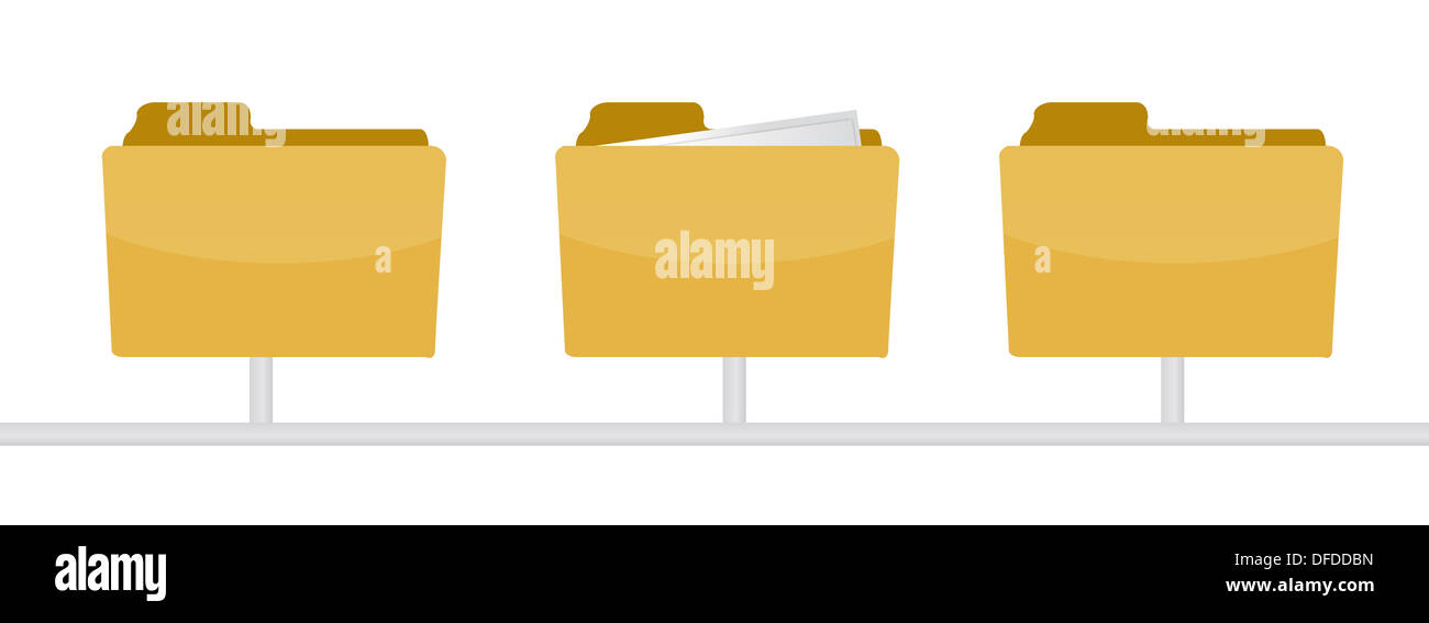 information inside a folder illustration design on white Stock Photo ...