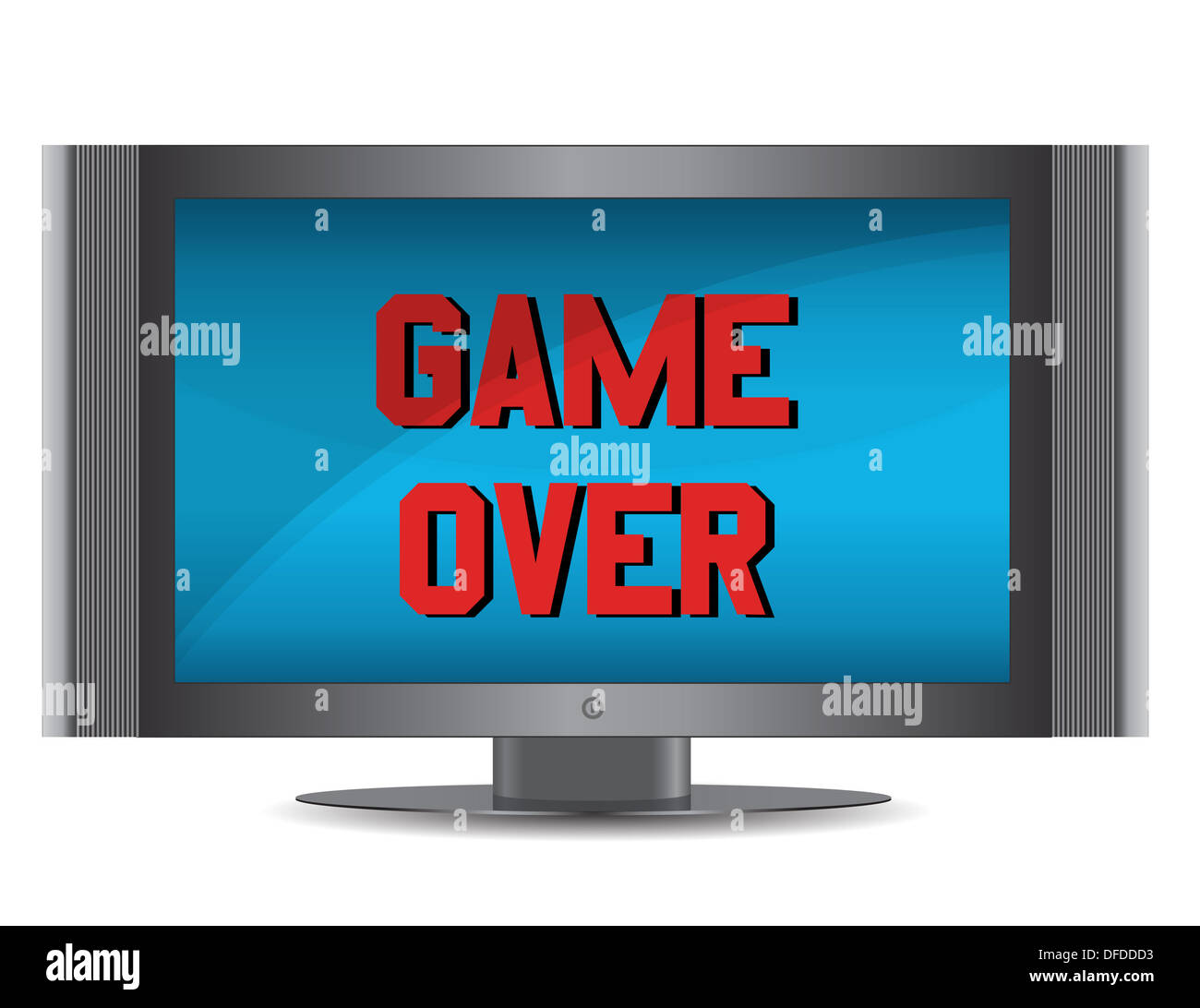 game over and screen isolated over a white background Stock Photo - Alamy