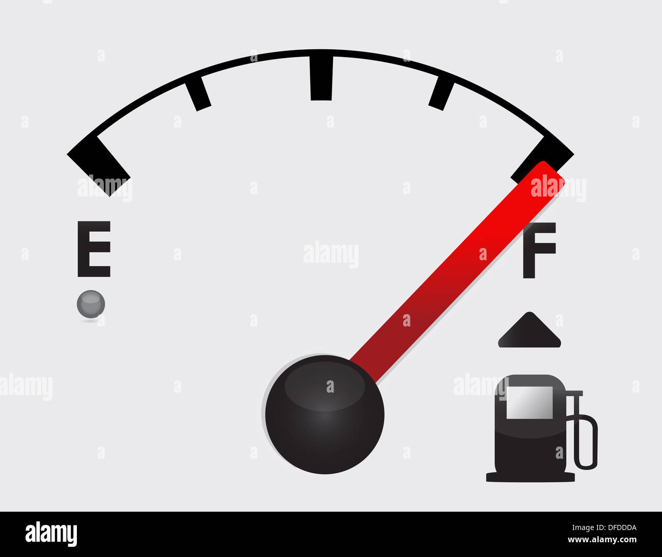 Full gas tank detail illustration design with icons Stock Photo - Alamy