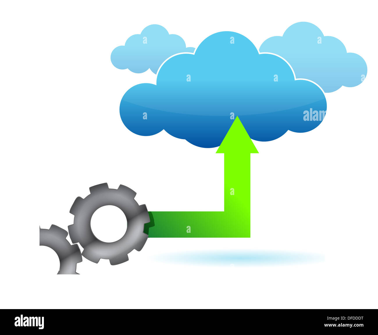 illustration of gear cloud computing on a white Stock Photo - Alamy