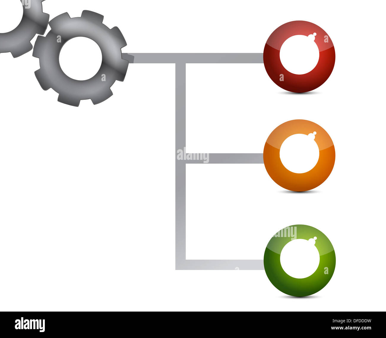 Modern technical network sign illustration design over white Stock ...