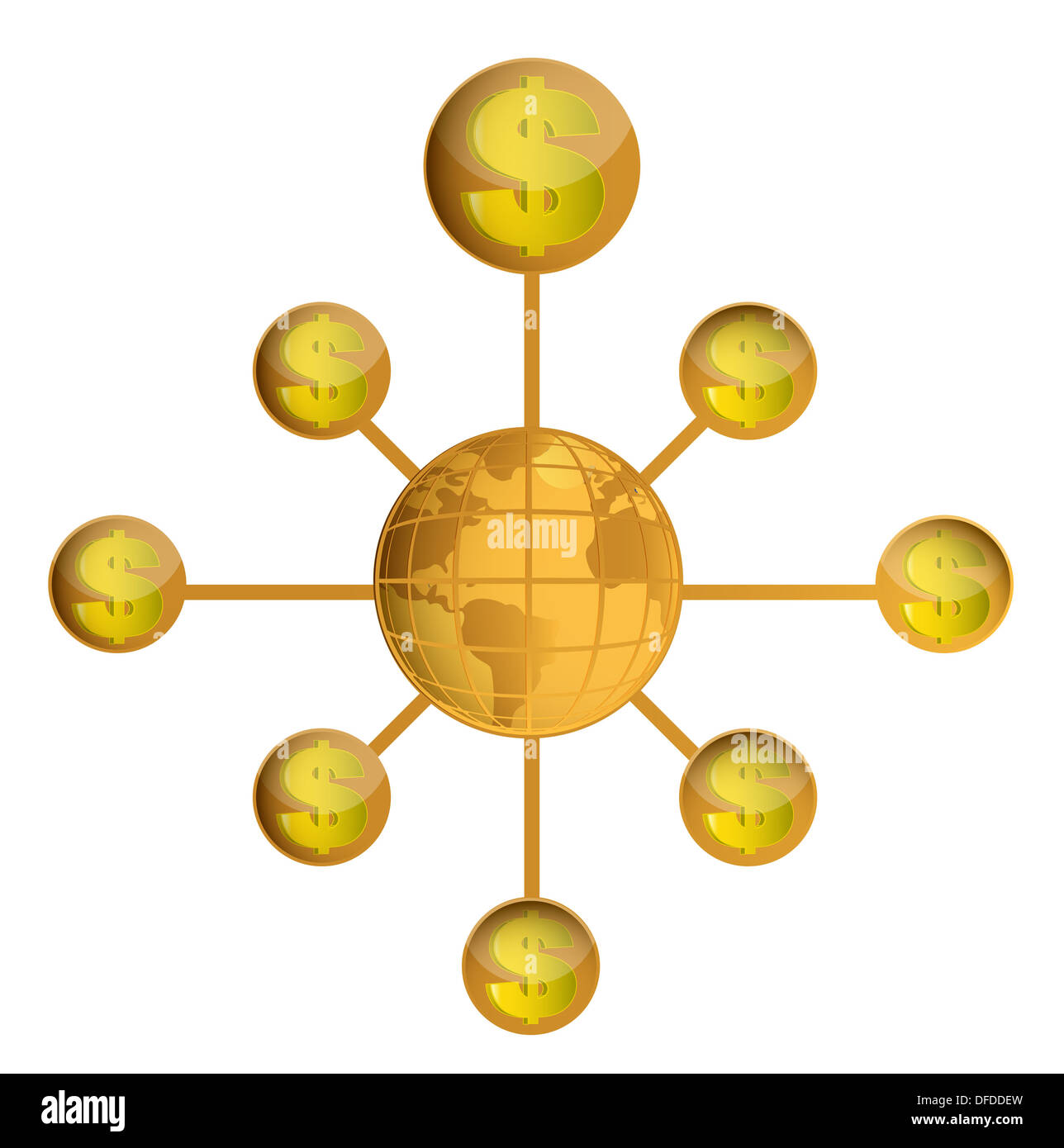Global wealth illustration design over a white background Stock Photo ...