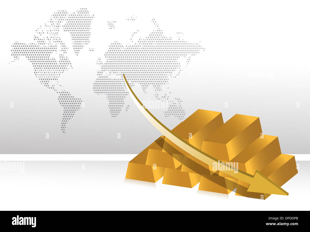 falling gold prices illustration background Stock Photo - Alamy