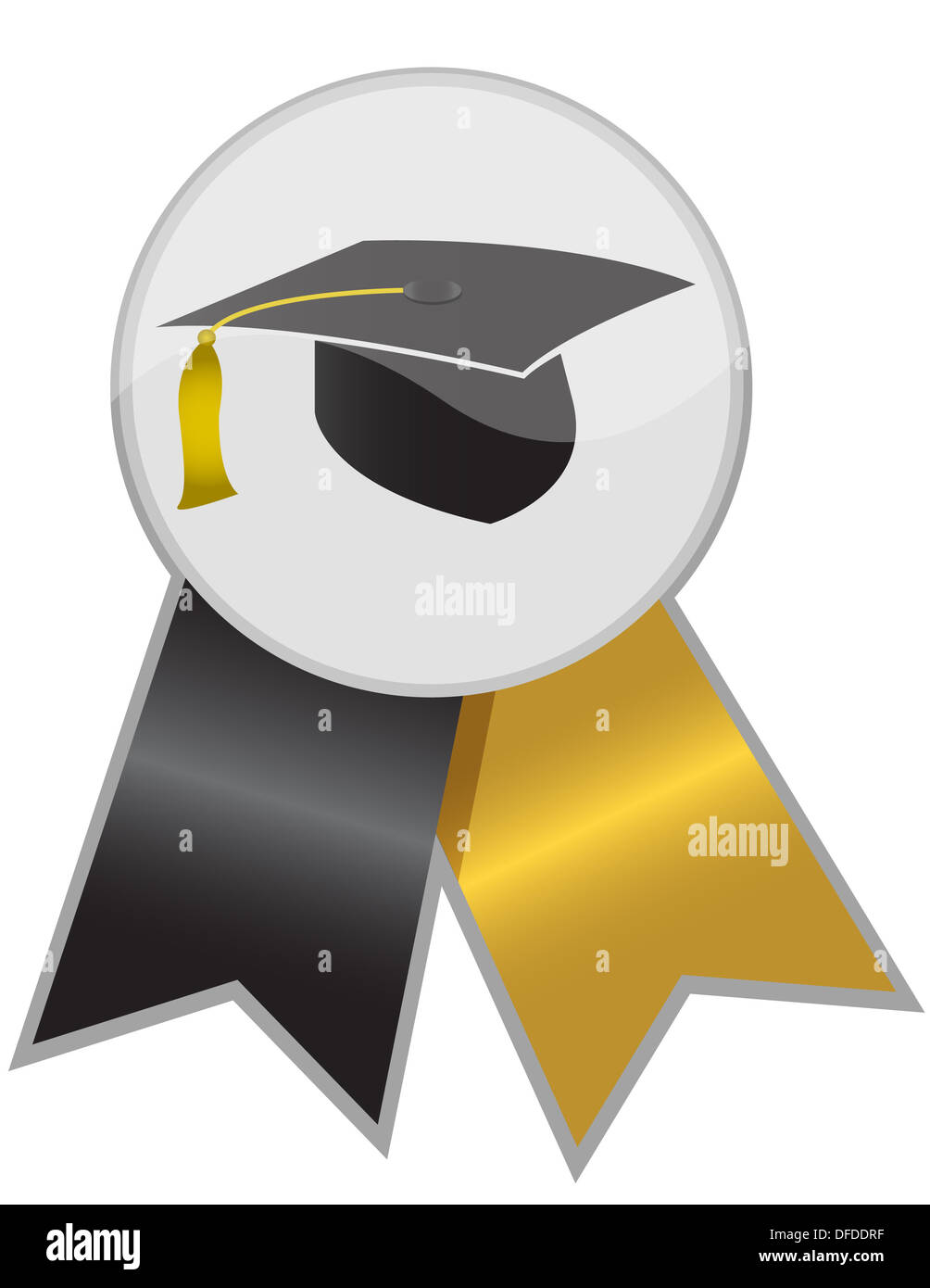 Graduation cap ribbon isolated on white background. / Graduation ribbon ...