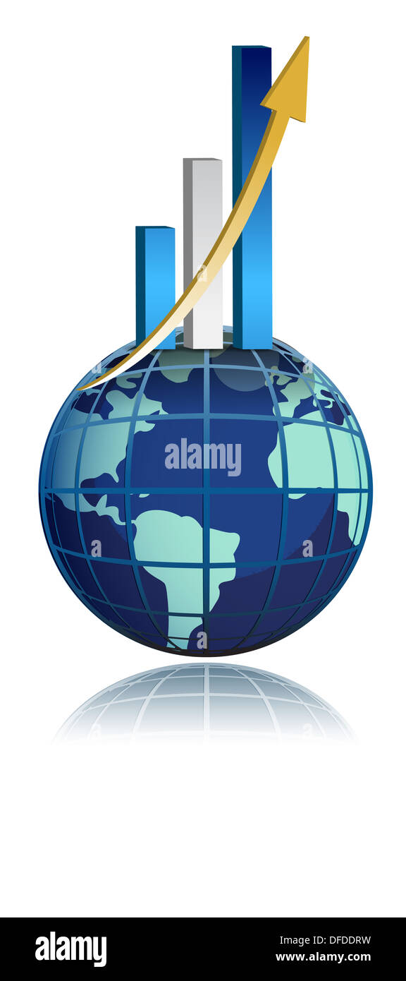 global business growth bar graph Stock Photo - Alamy
